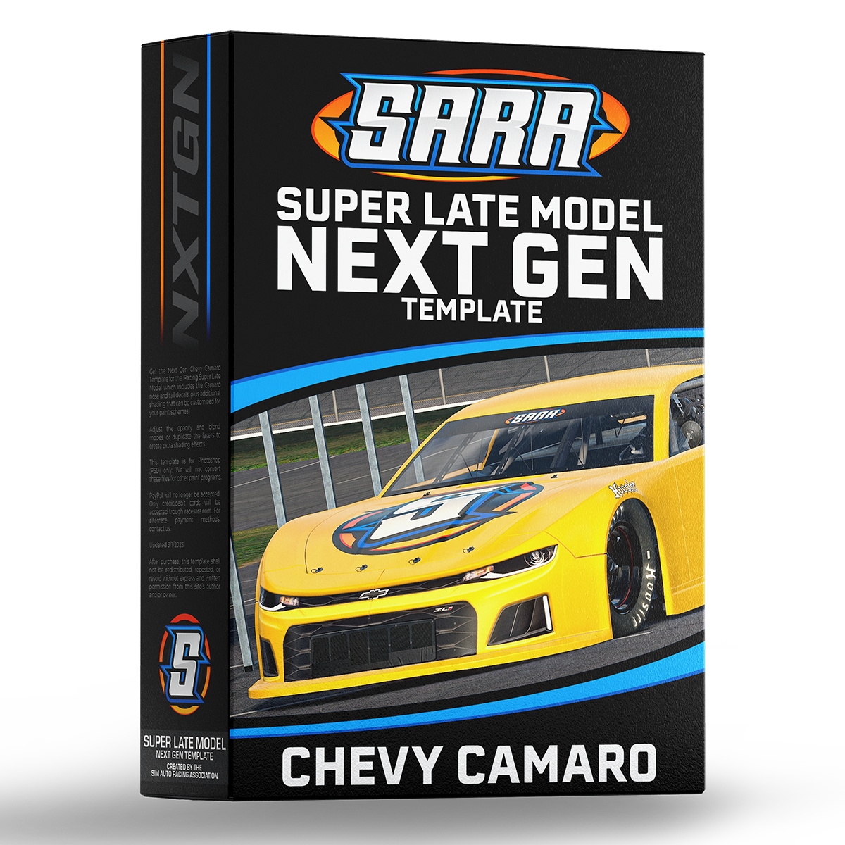 Super Late Model Camaro Template - Sim Auto Racing Association