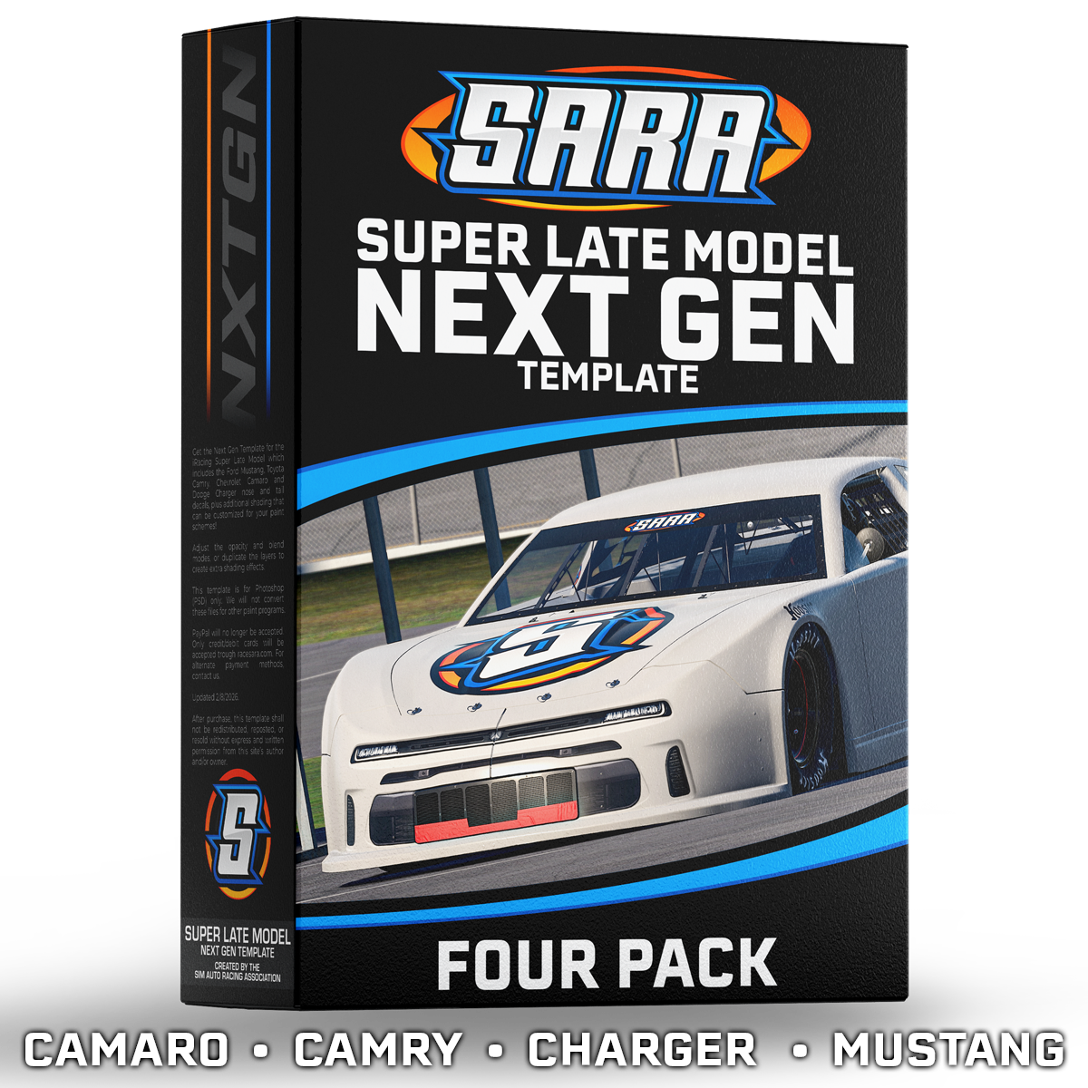 Super Late Model Template - Four Pack - Sim Auto Racing Association