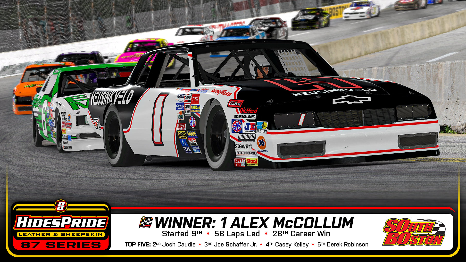 McCollum Snags Second-Straight 87 Series Win At SoBo - Sim Auto Racing ...