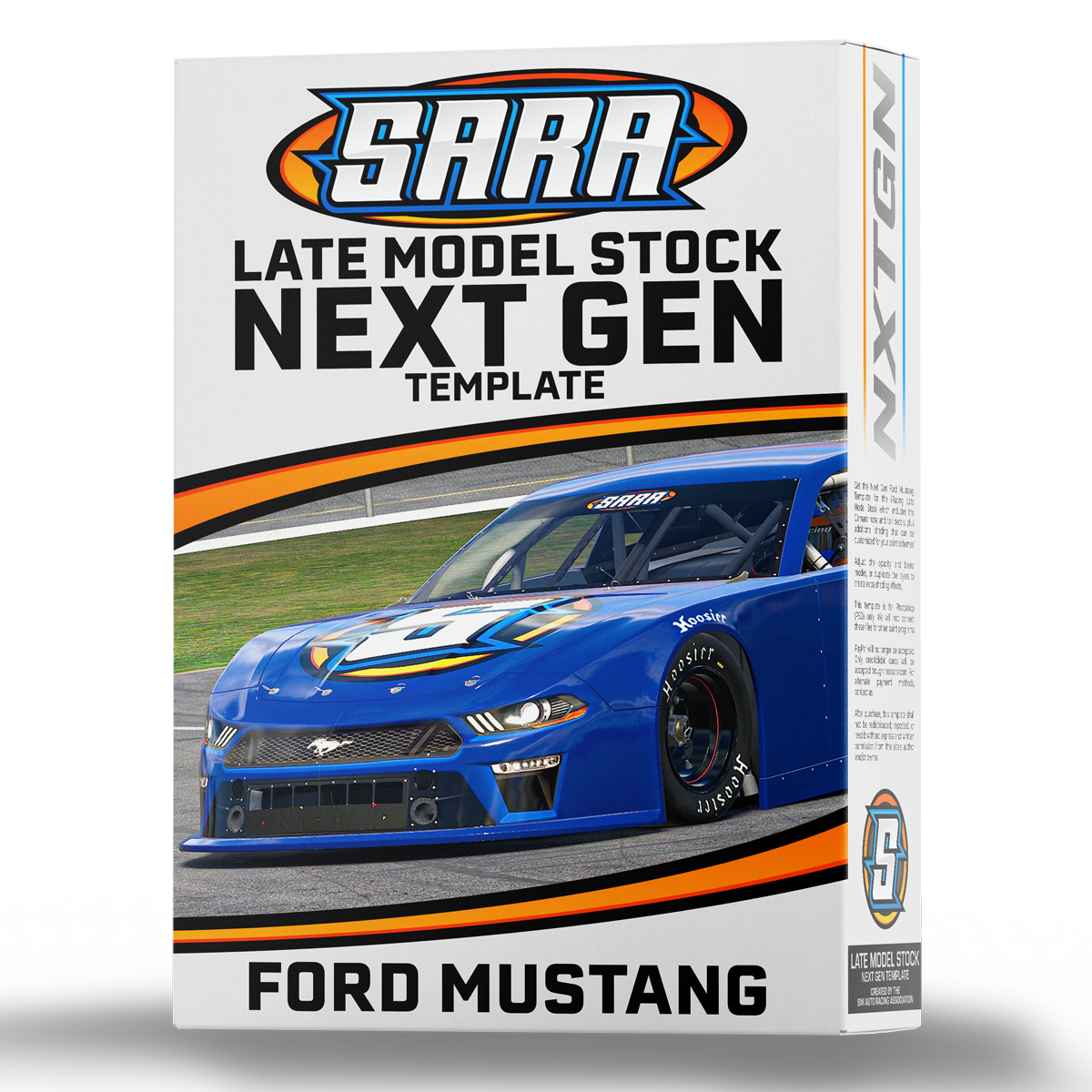 Late Model Stock Mustang Template - Sim Auto Racing Association
