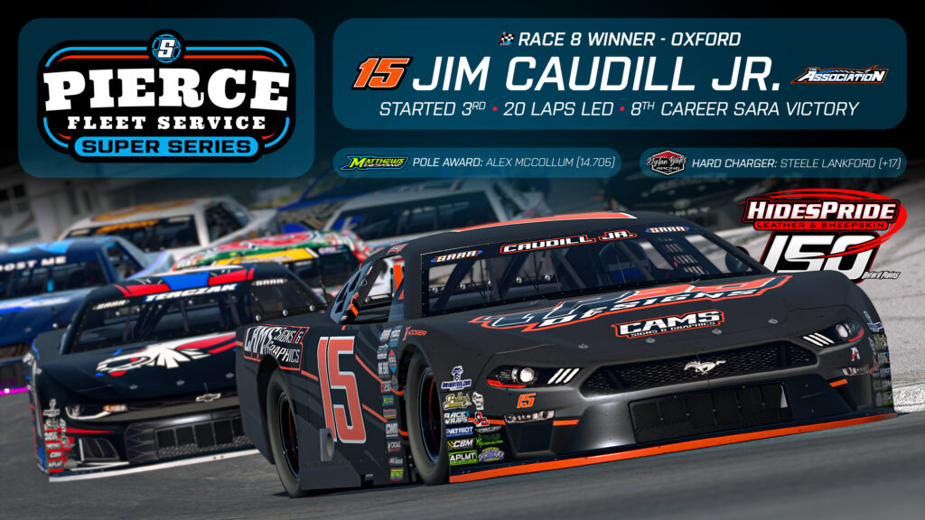 Caudill Snaps Six Year Winless Streak At Oxford - Sim Auto Racing ...